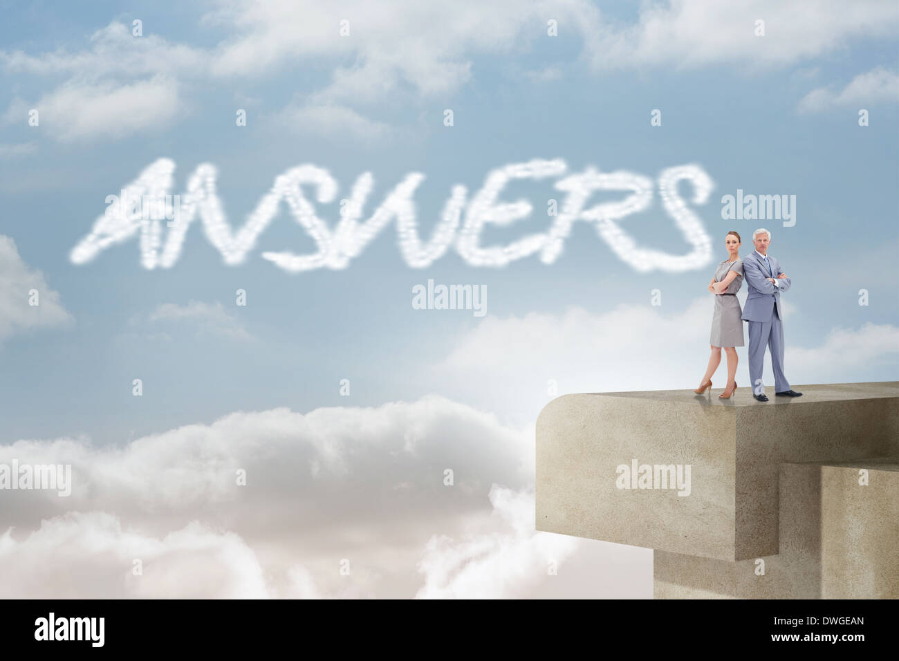 Woman answers word hi-res stock photography and images - Alamy