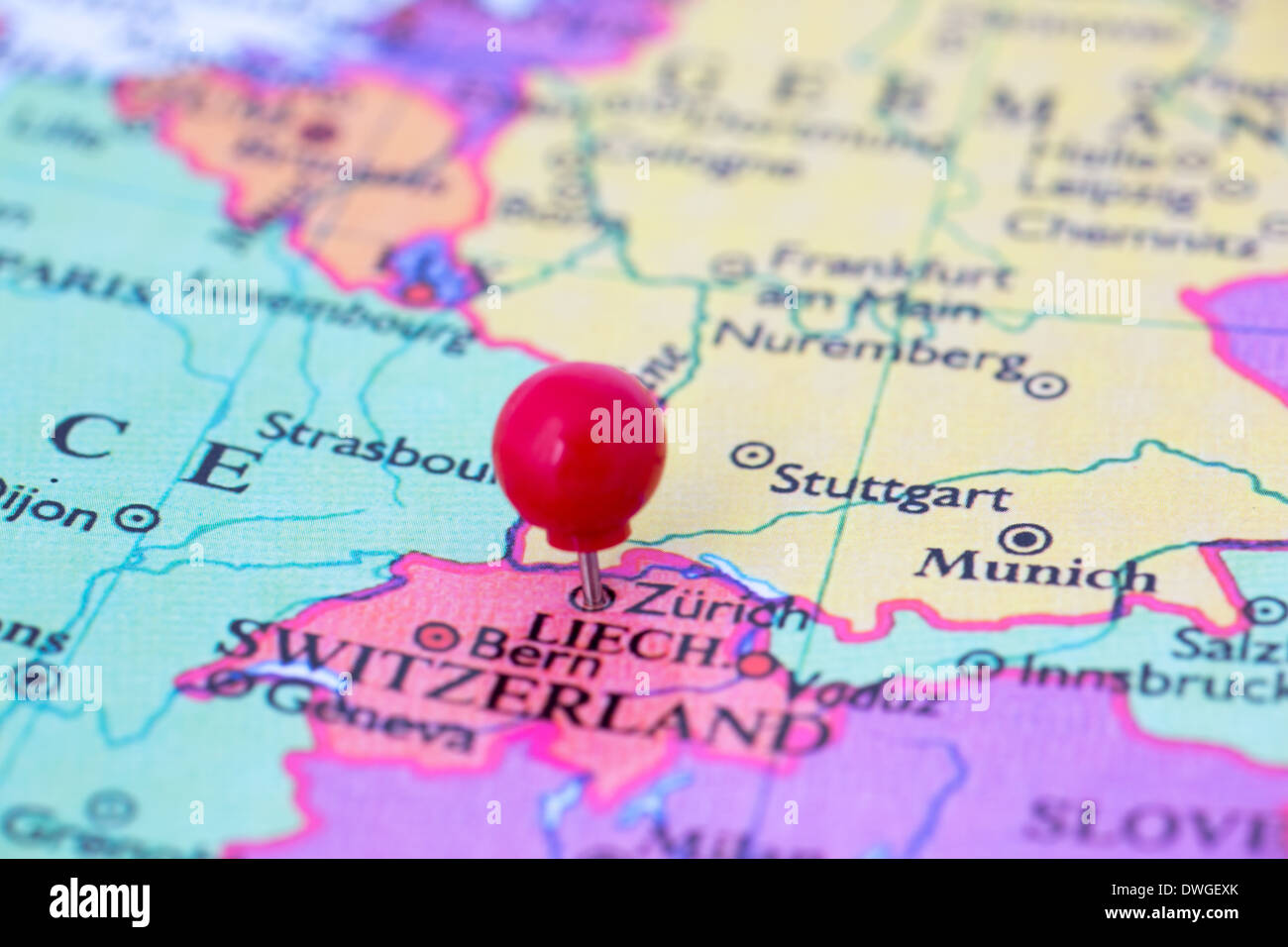 Zurich city map hi-res stock photography and images - Alamy
