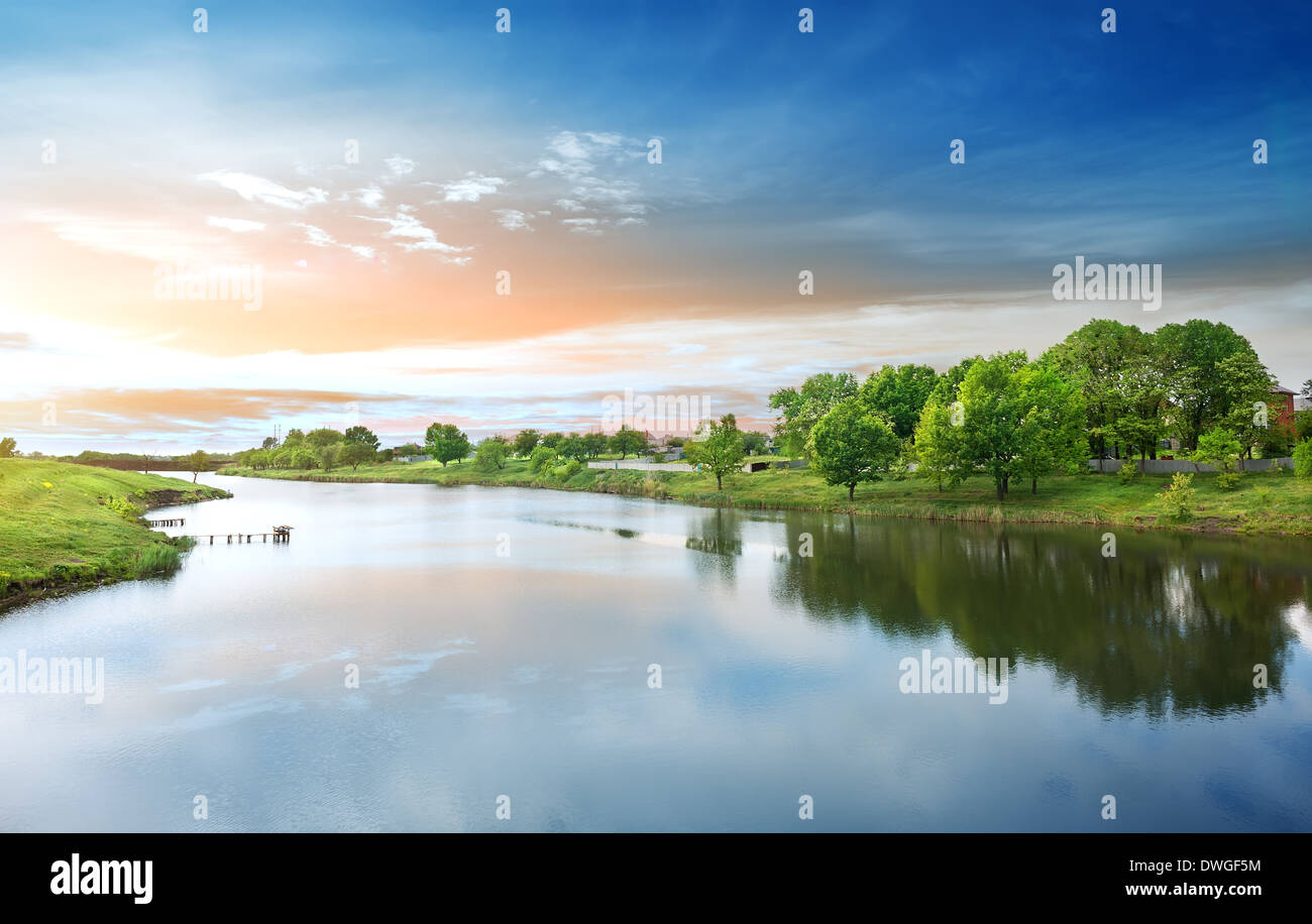 Beautiful spring dawn on hi-res stock photography and images - Alamy
