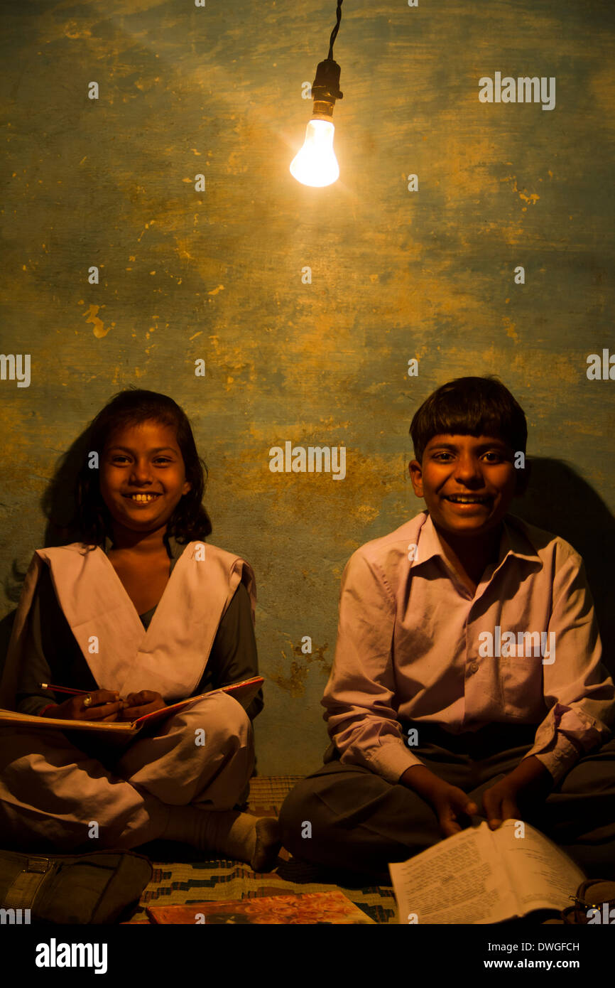 indian rural student reading in night at home Stock Photo - Alamy