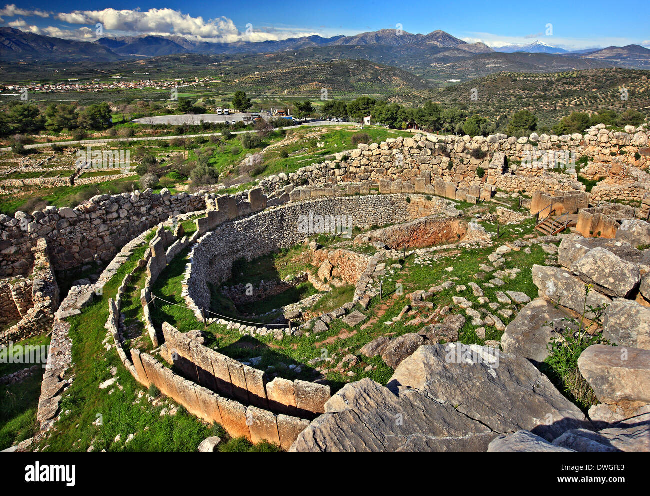 The Grave Circle A in the Acropolis of Ancient Mycenae, Argolis ...