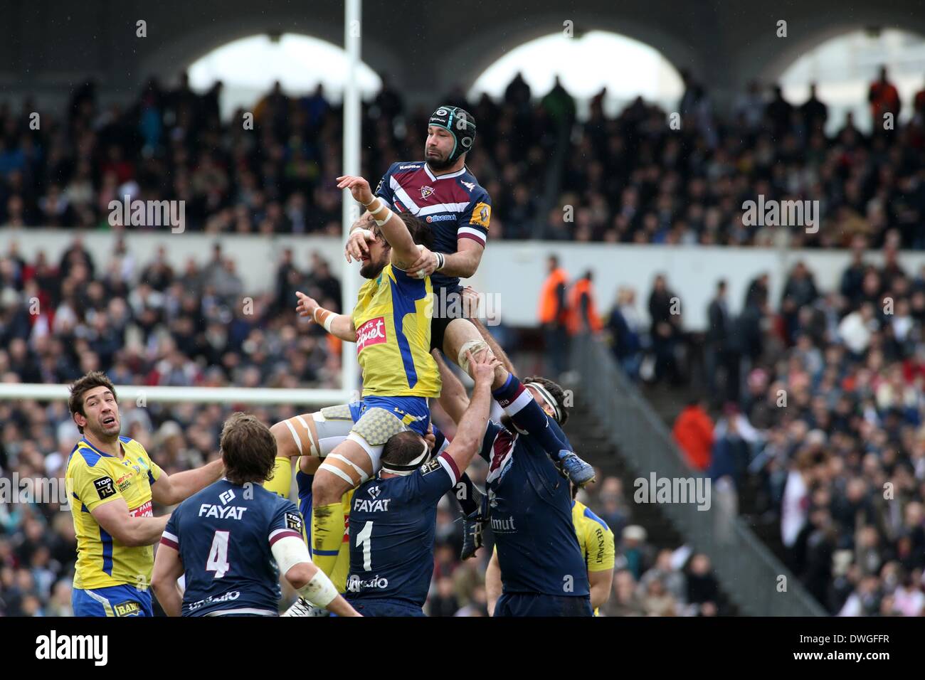 Bordeaux, France. 01st Mar, 2014. Top 14 French Rugby Union Begles ...