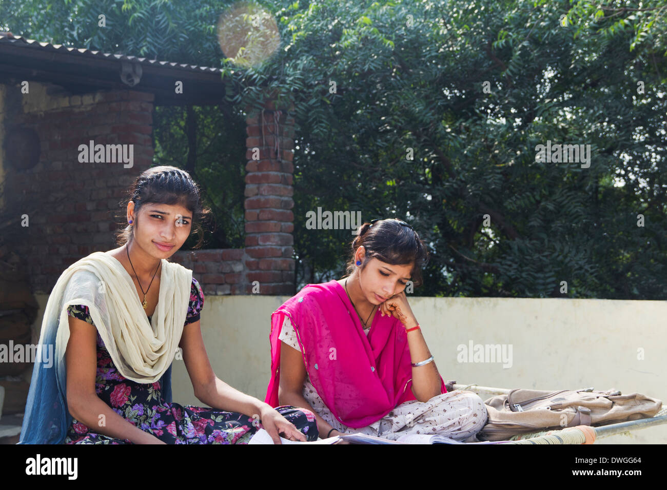 Indian rural student reading at home Stock Photo - Alamy