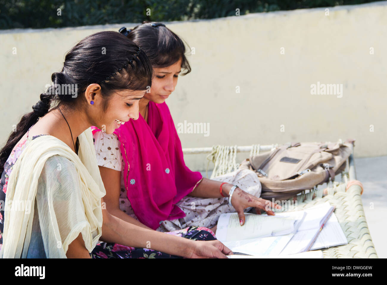 Two teens laughing indian hi-res stock photography and images - Alamy