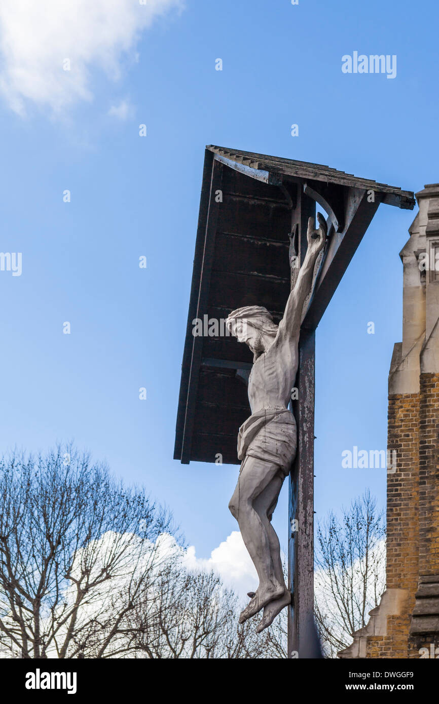 Jesus Christ on a Cross - Crucifix outside St George's Cathedral ...