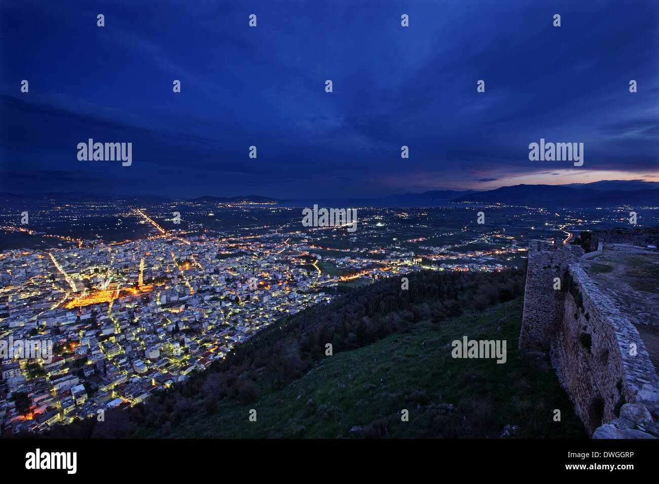View of Argos and the Argolic gulf from the castle of Larisa ("castle ...
