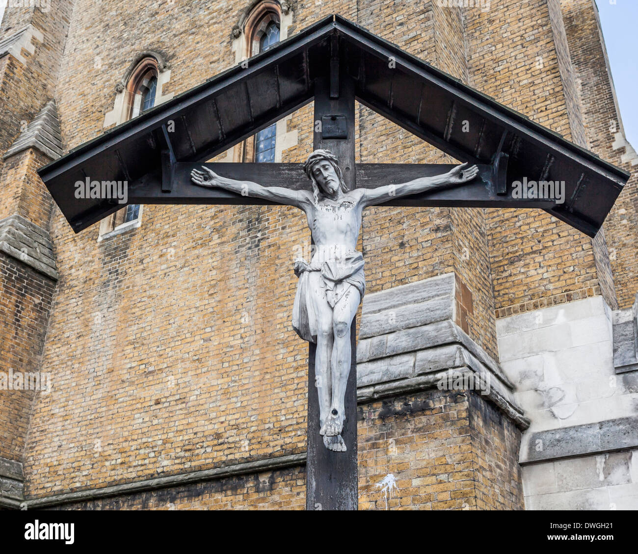 Jesus Christ on cross, Crucifix at St George's Cathedral - Roman ...