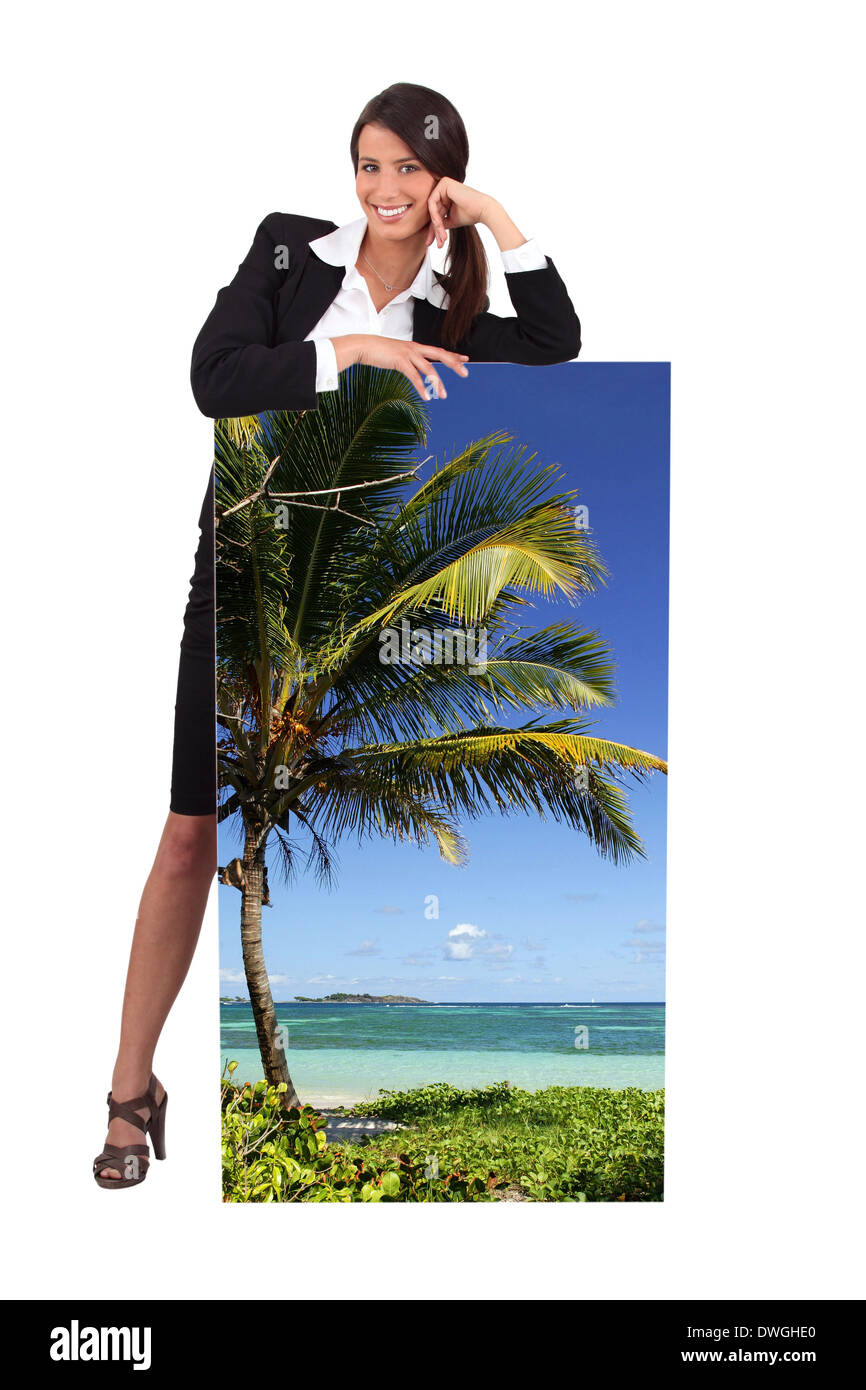 Travel agency poster person hi-res stock photography and images - Alamy