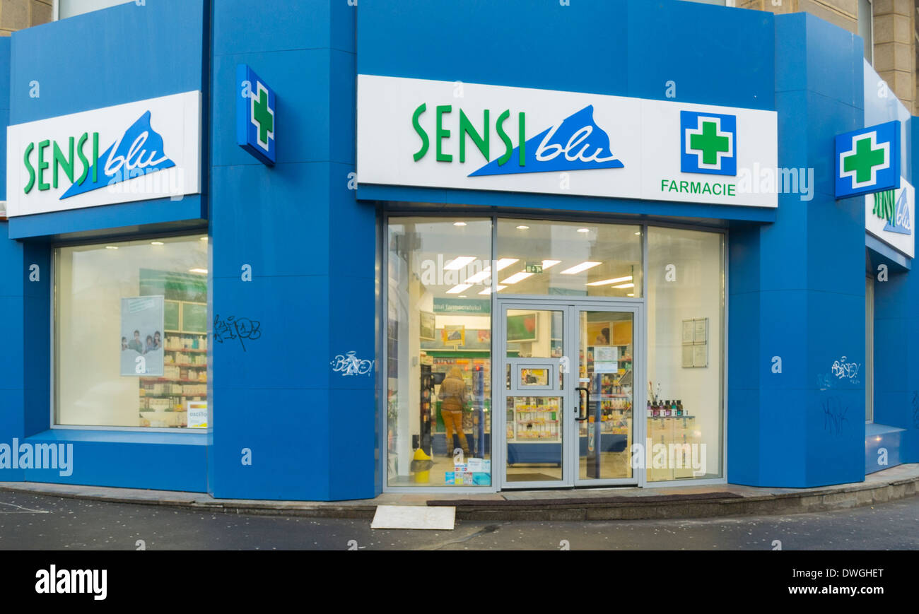 Sensiblu pharmacy in Bucharest, Romania Stock Photo - Alamy
