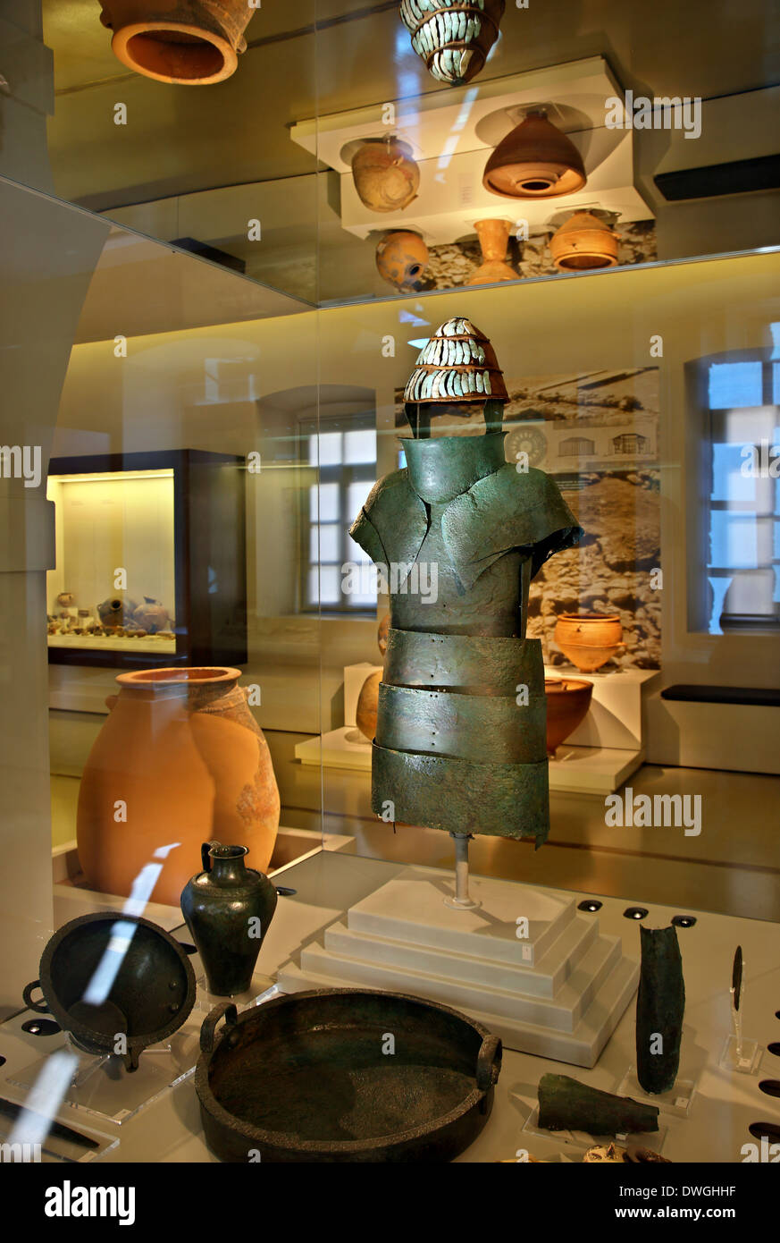 A bronze armor of the 15th century BC, in the Archaelogical Museum of ...