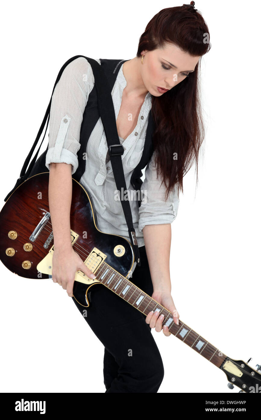 Woman rock chick singer hi-res stock photography and images - Alamy