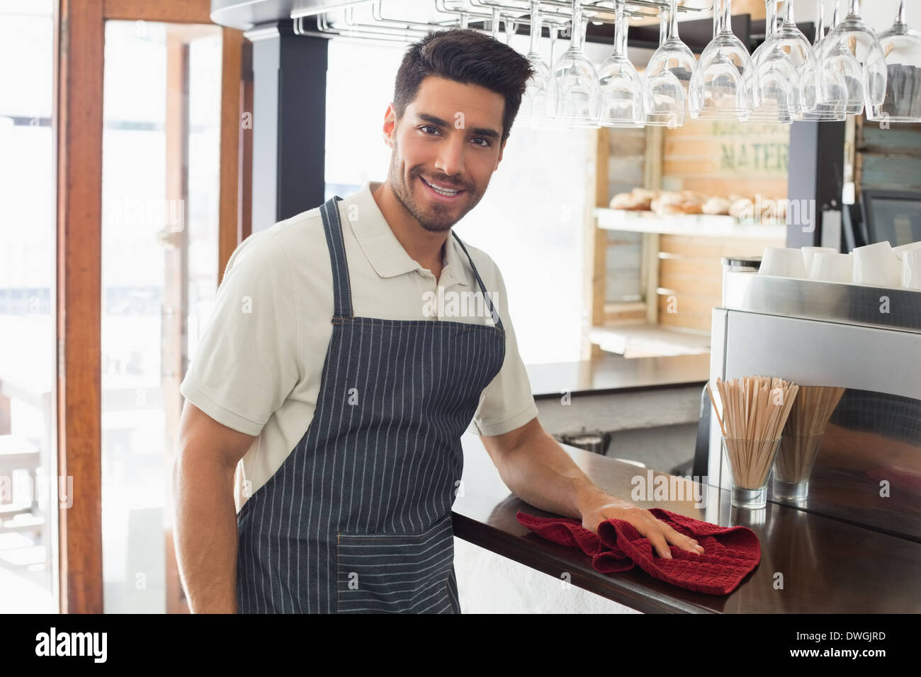 Waiter cleaning hi-res stock photography and images - Alamy