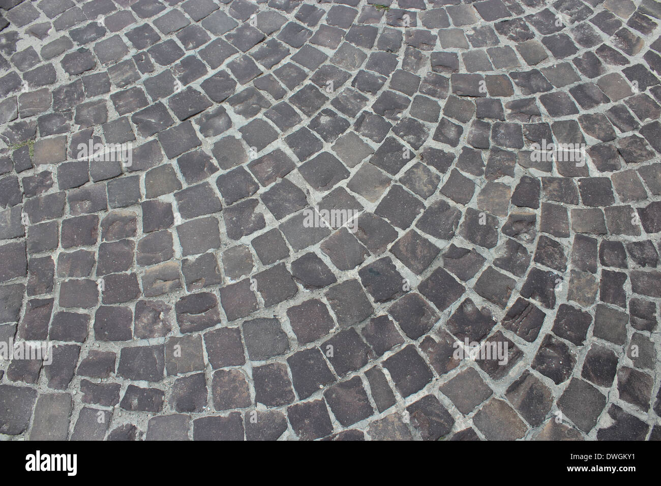 road with cobblestone pavement with gray pattern Stock Photo - Alamy