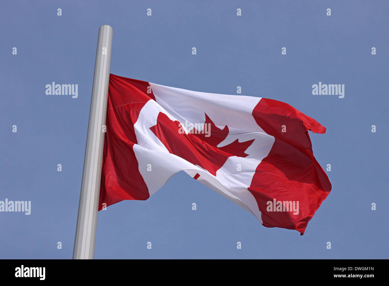 flag of Canada over blue sky Stock Photo - Alamy