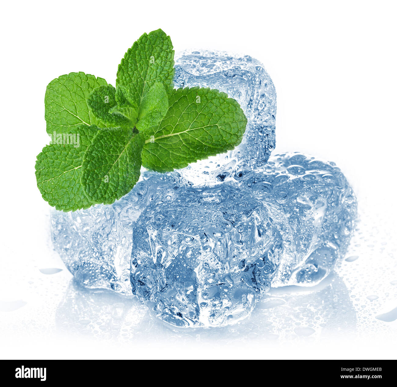ice cubes and mint Stock Photo - Alamy