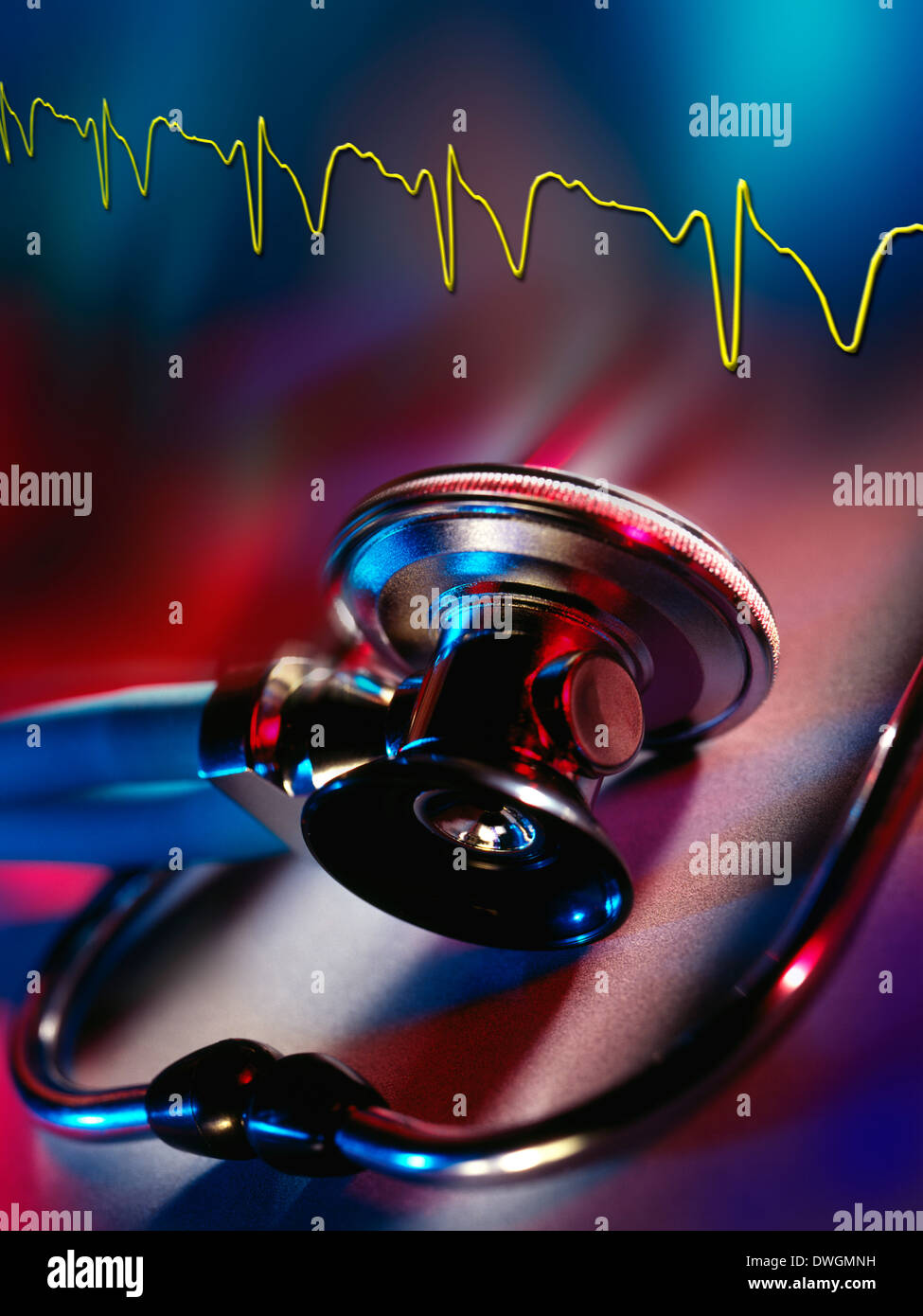 Medicine - Stethoscope and Electrocardiograph (ECG Stock Photo - Alamy