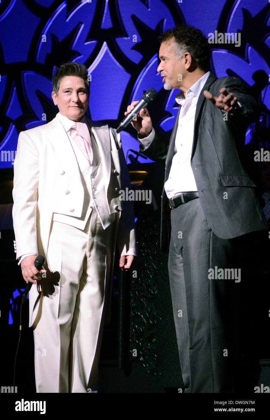 New York, NY, USA. 7th Mar, 2014. k.d. lang, Brian Stokes Mitchell in ...