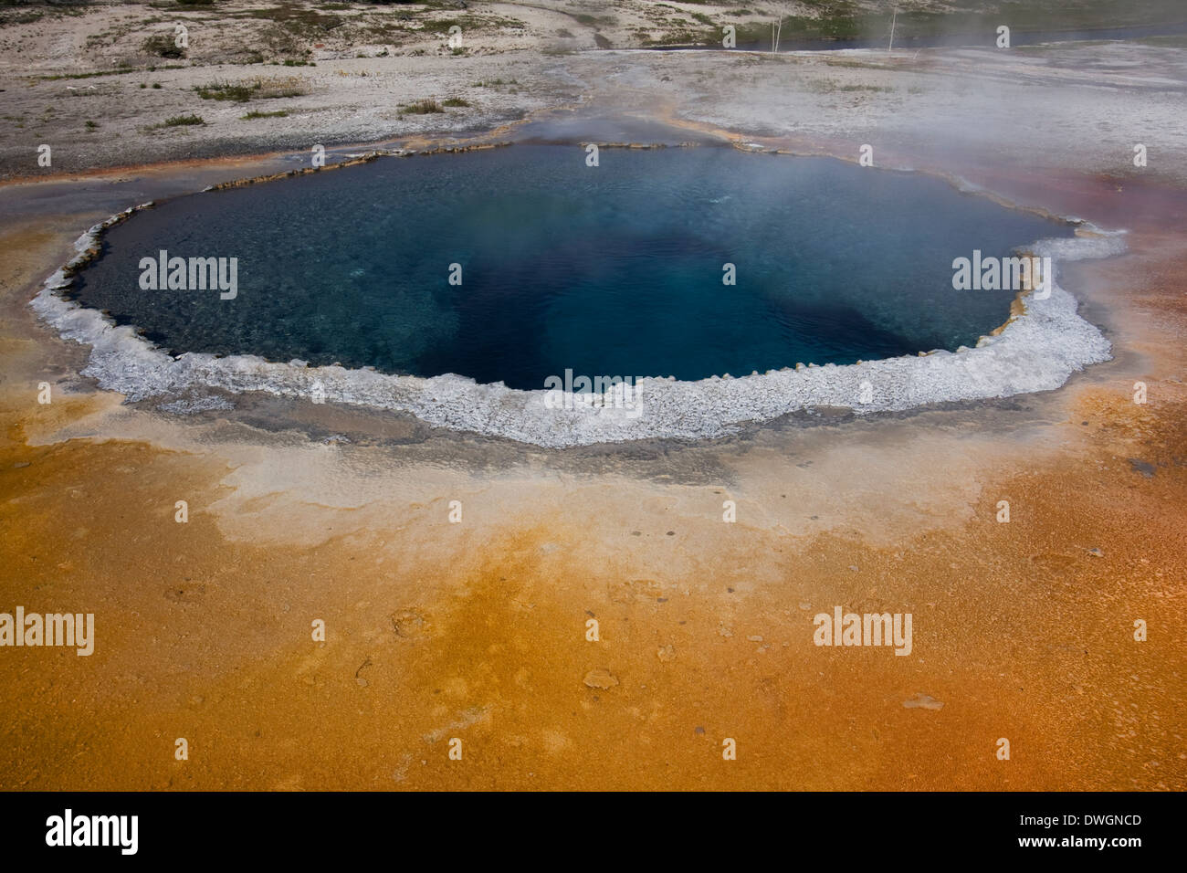 Chromatic Pool in Upper Geyser Basin, Yellowstone National Park ...