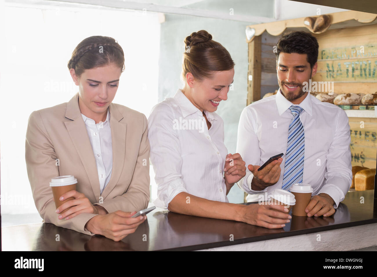 Team during break time in office cafeteria Stock Photo - Alamy