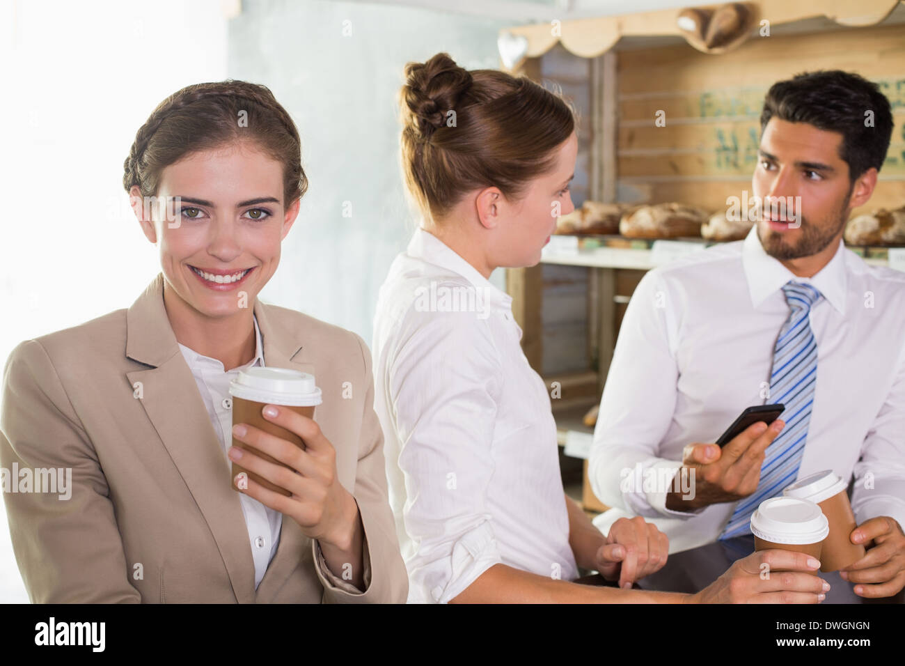 Team during break time in office cafeteria Stock Photo - Alamy