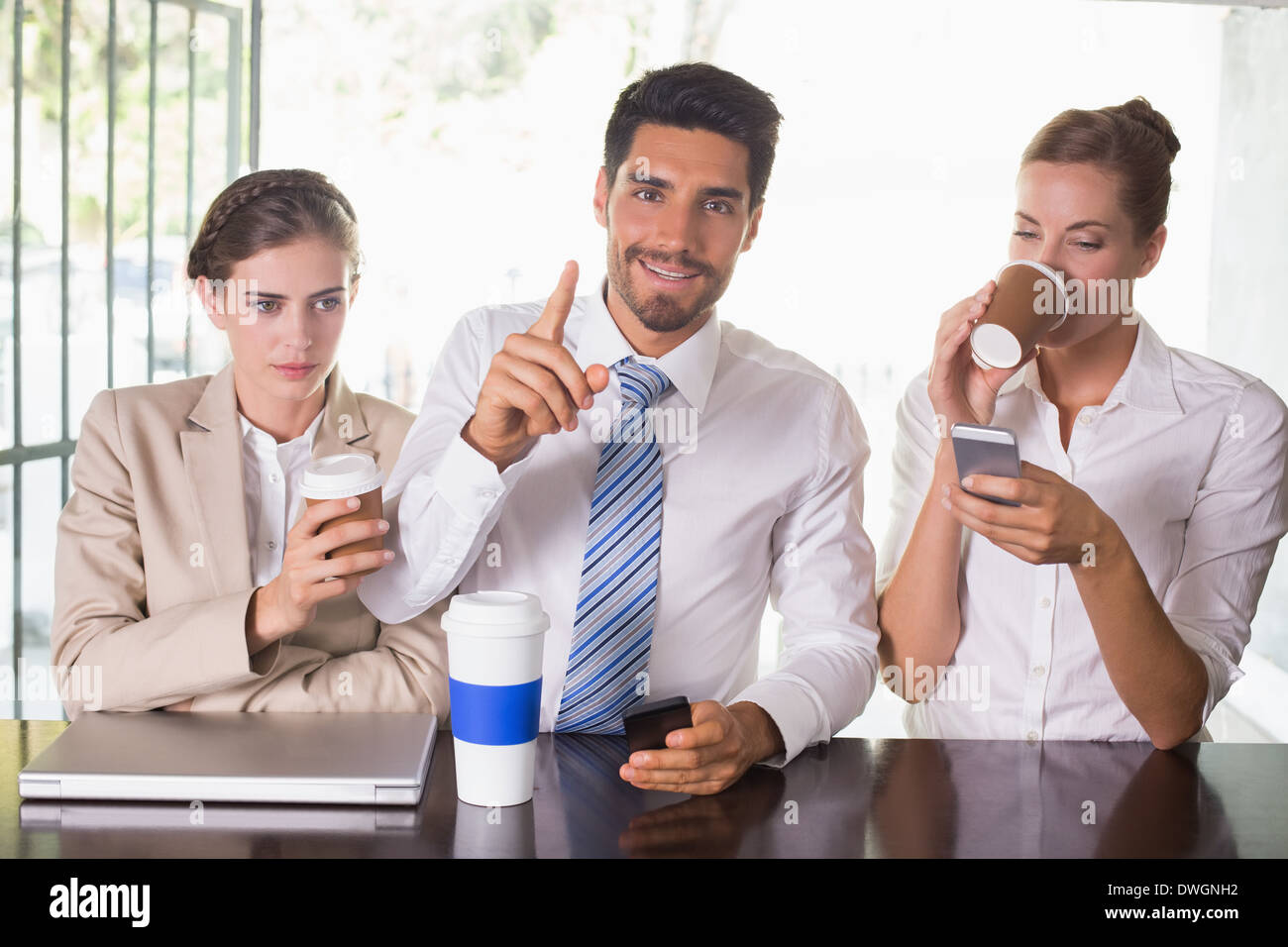 Businesswomen during coffee break hi-res stock photography and images ...