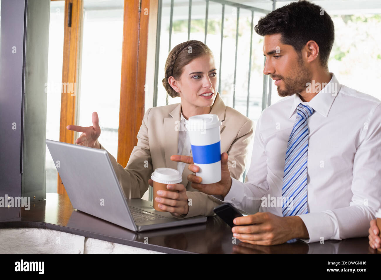 Businesswomen during coffee break hi-res stock photography and images ...