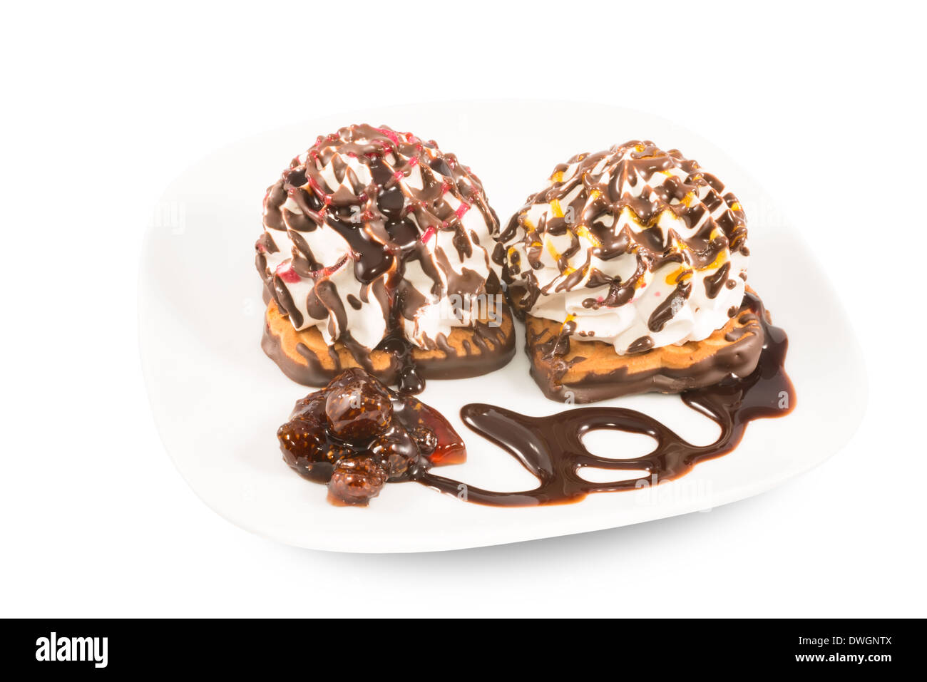 zephyr on a plate is isolated on white background Stock Photo - Alamy