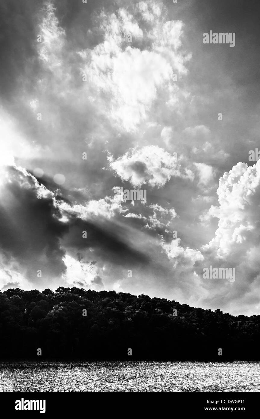 Dramatic evening light over Black and White Stock Photos & Images - Alamy