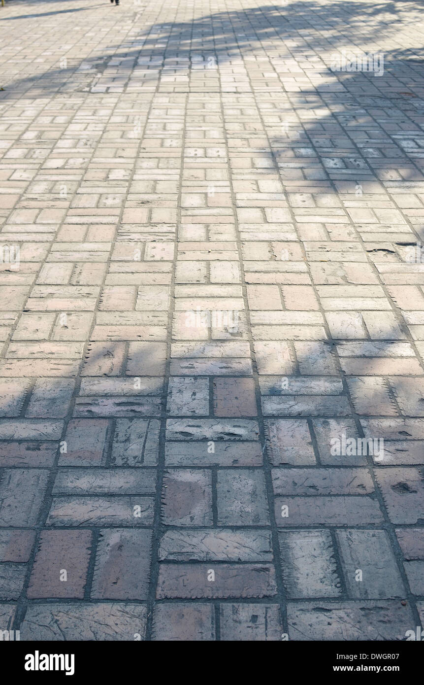 brick pavement road Stock Photo - Alamy
