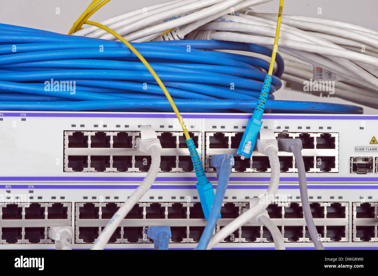 Photo of big server and wires Stock Photo - Alamy