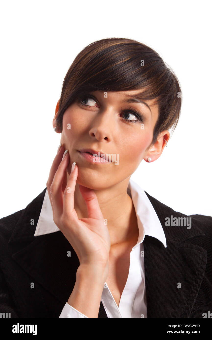 Stern face woman hi-res stock photography and images - Alamy