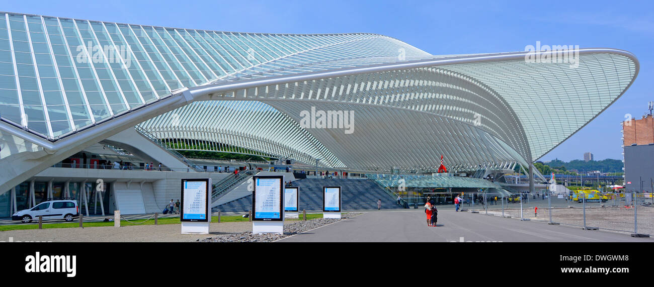 Exterior view of futuristic shape modern glass ceiling & roof covering ...
