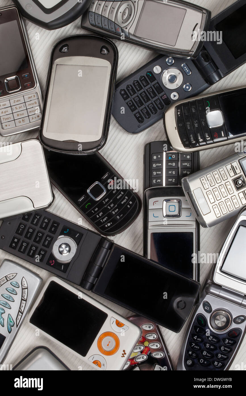 Old mobile phones hi-res stock photography and images - Alamy