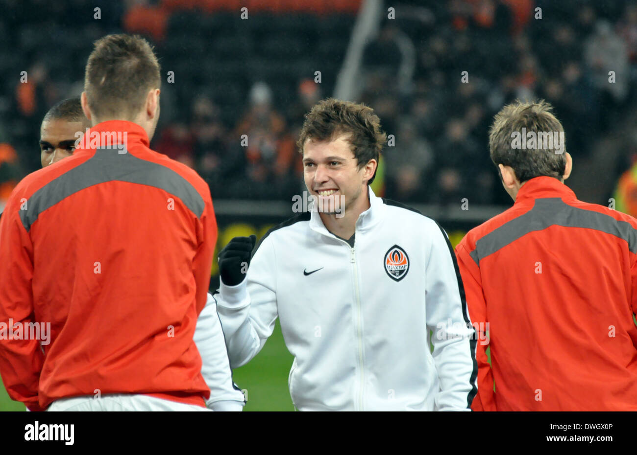Bernard smiling during the match between Shakhtar vs Viktoria Stock ...