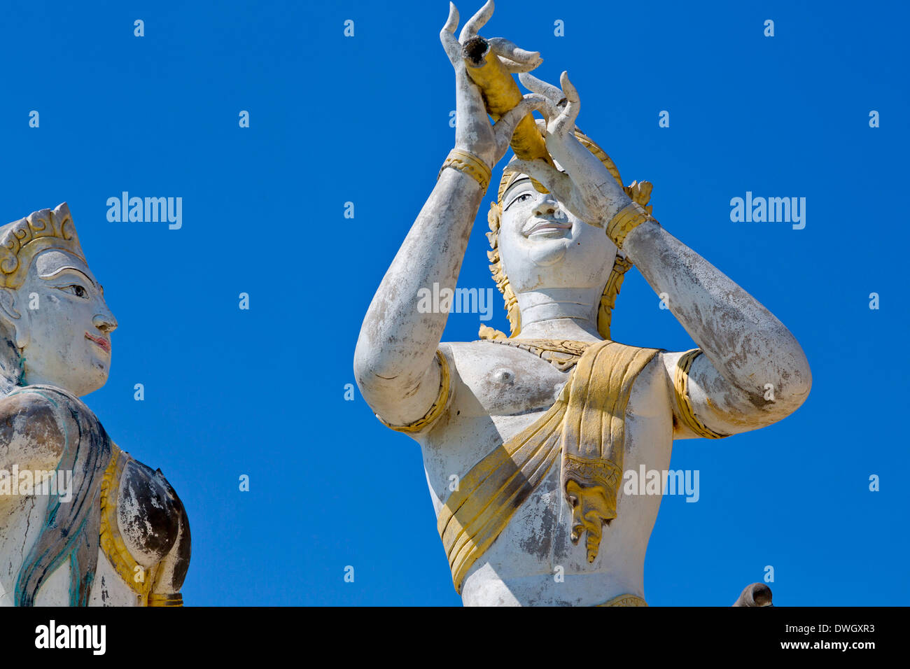 Statues on Ao Hat Sai Kaew Beach on Ko Samet Island, Thailand Stock ...