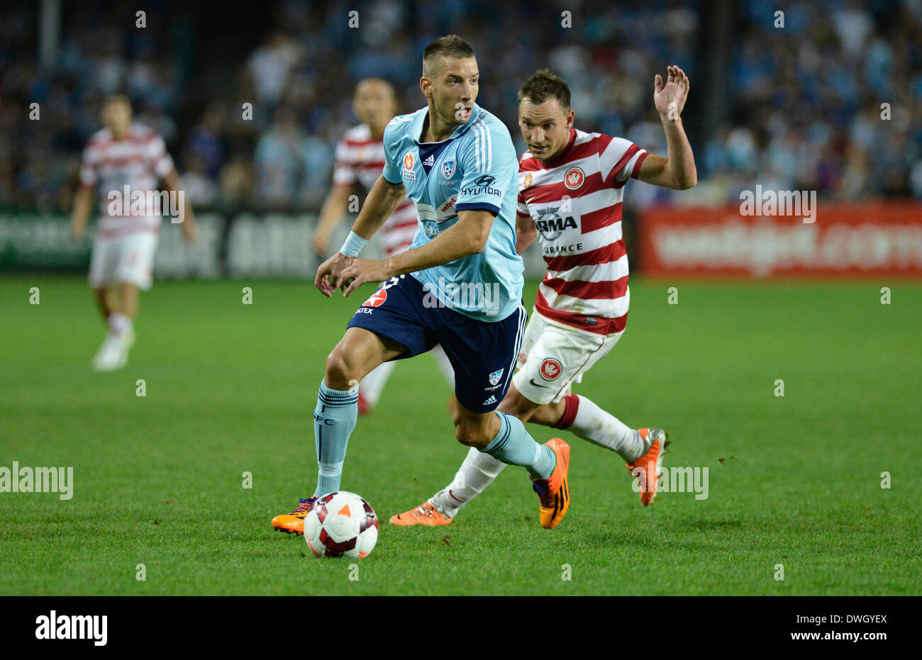 Sydney, Australia. 08th Mar, 2014. Sydney defender Nikola Petkovic in ...