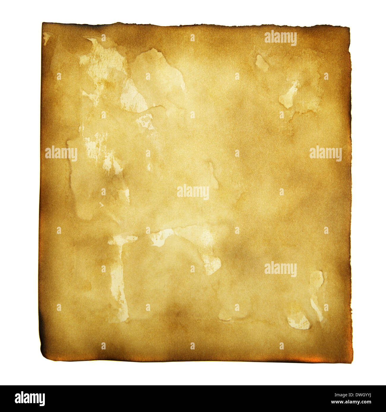Old blank paper isolated over a white background Stock Photo - Alamy