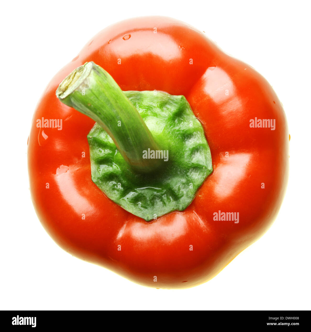 Red sweet pepper isolated over white background Stock Photo - Alamy