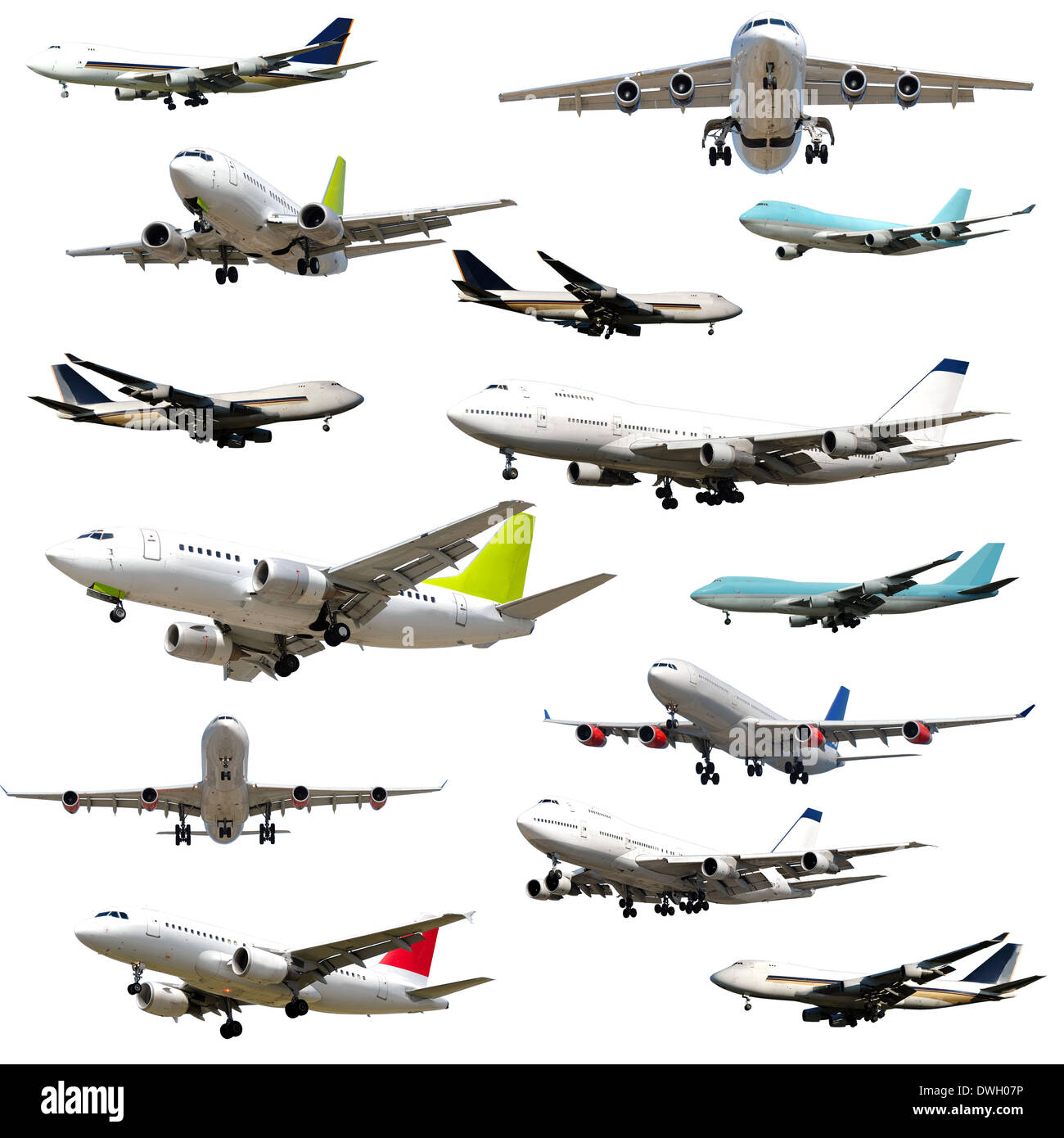 Collection with many planes on a clean white background. 5000 x 5000 ...