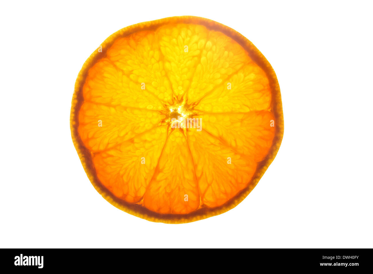 Sliced Mandarin Orange of texture on white background Stock Photo - Alamy