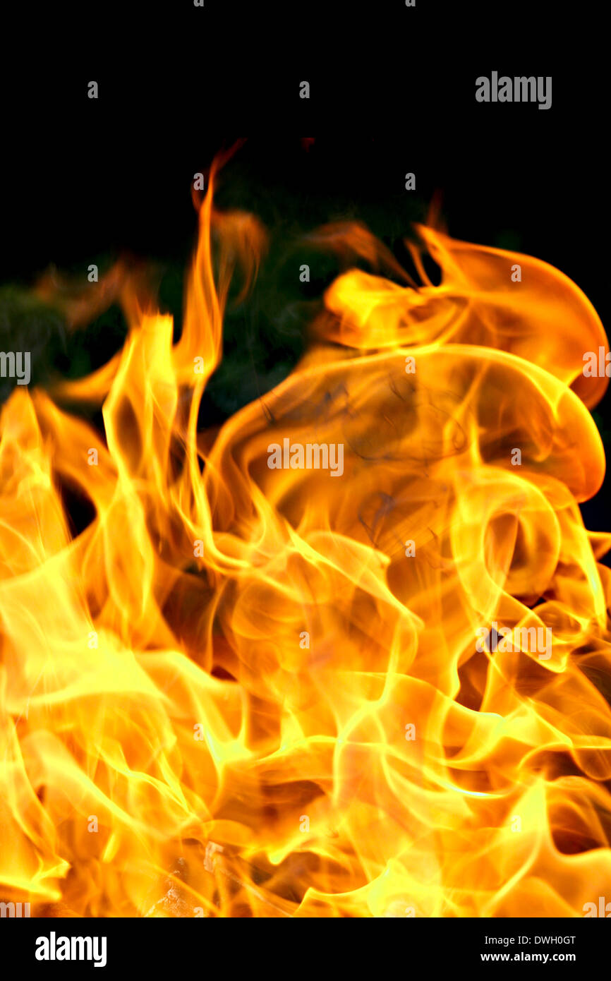 Burning fire close-up, may be used as background Stock Photo - Alamy