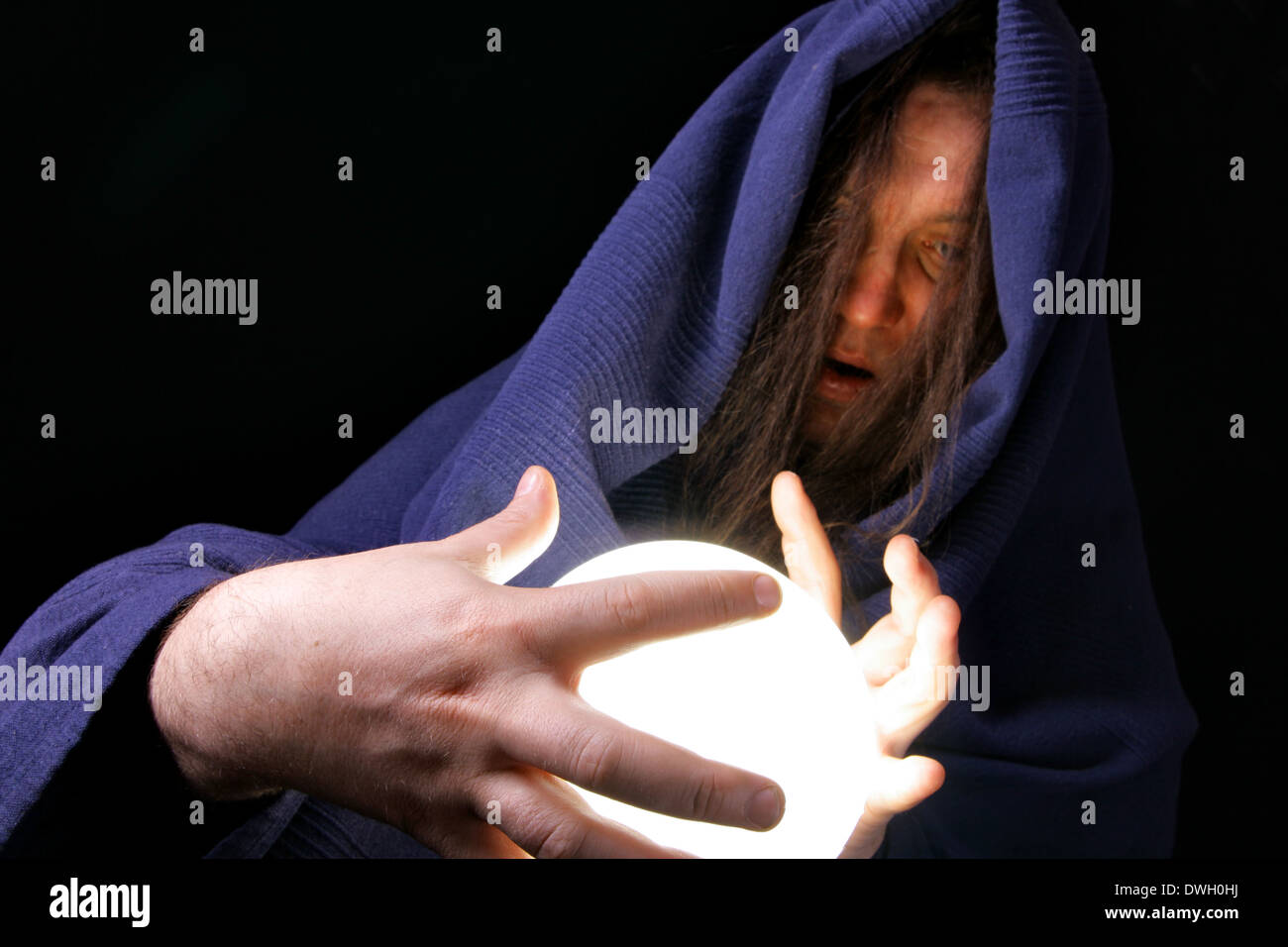 Wizard glowing magical orb close up hi-res stock photography and images ...