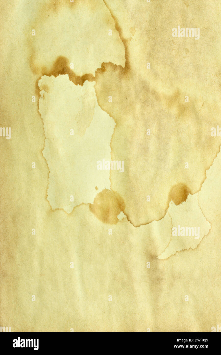 Old paper with stains, may be used as background Stock Photo - Alamy