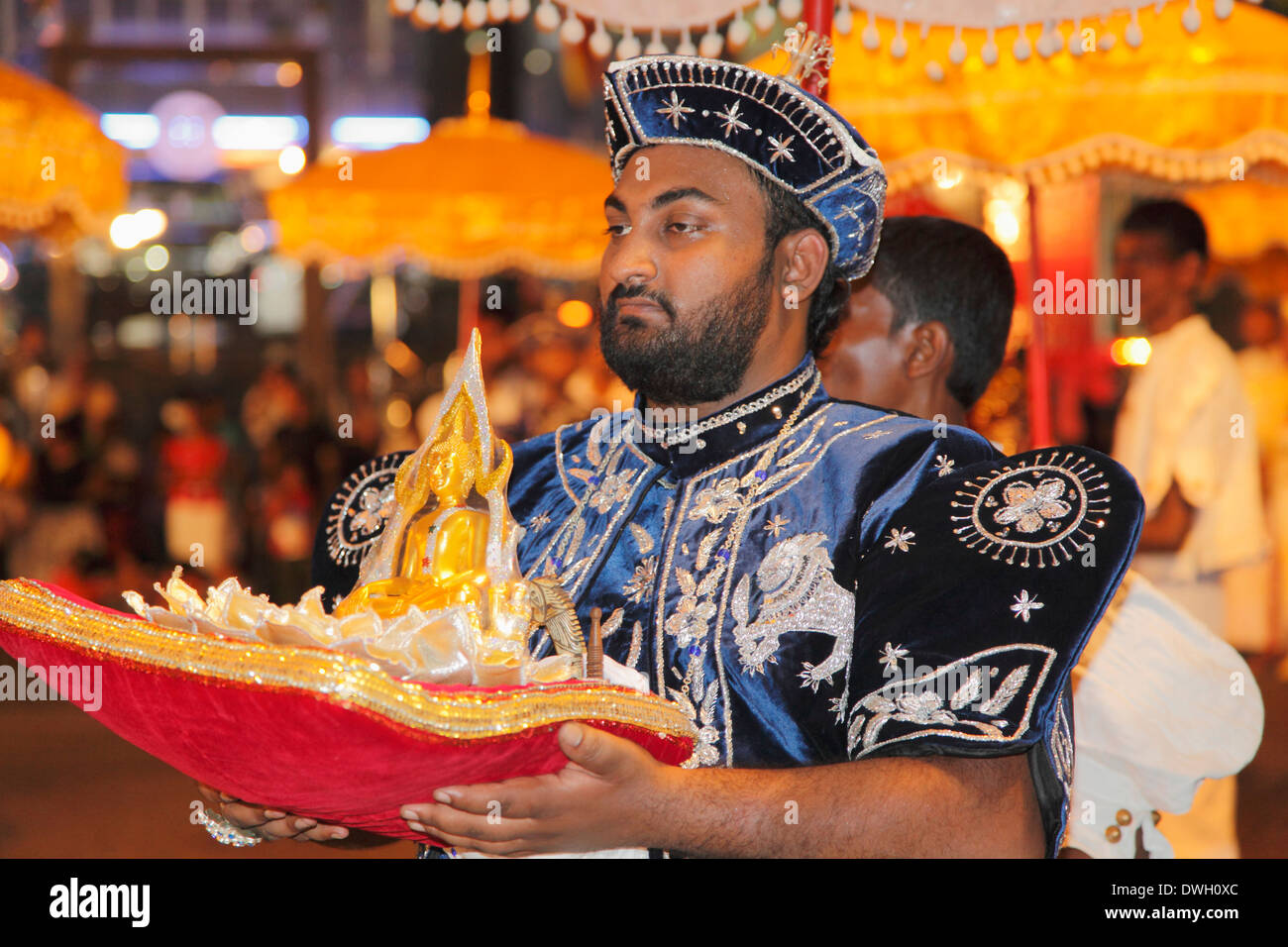 Sri Lanka; Colombo, Navam Perahera, festival, man, portrait Stock Photo ...