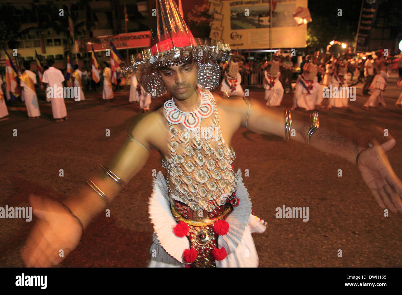 Sri Lanka; Colombo, Navam Perahera, festival, kandyan dancer Stock ...