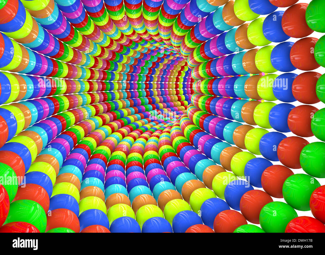 Abstract multi-colored tunnel Stock Photo - Alamy