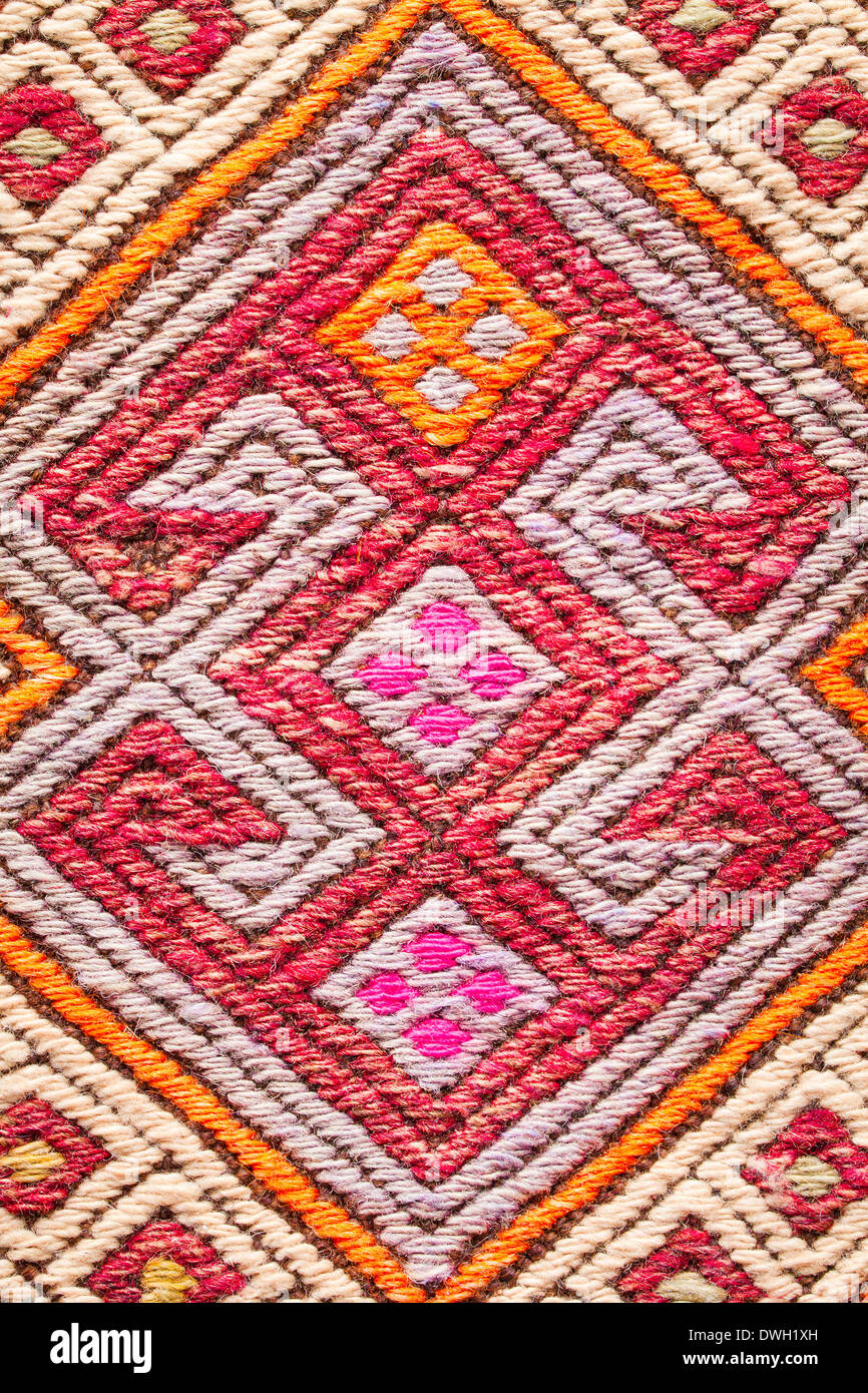 Pattern on a colorful rug as a background Stock Photo - Alamy
