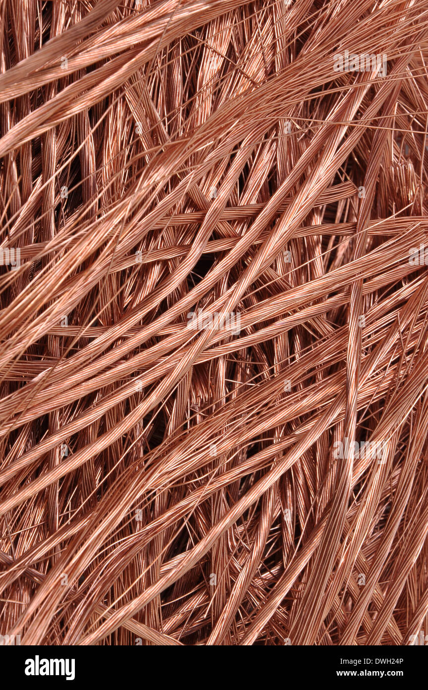 Pure copper wires raw material for industry background Stock Photo - Alamy