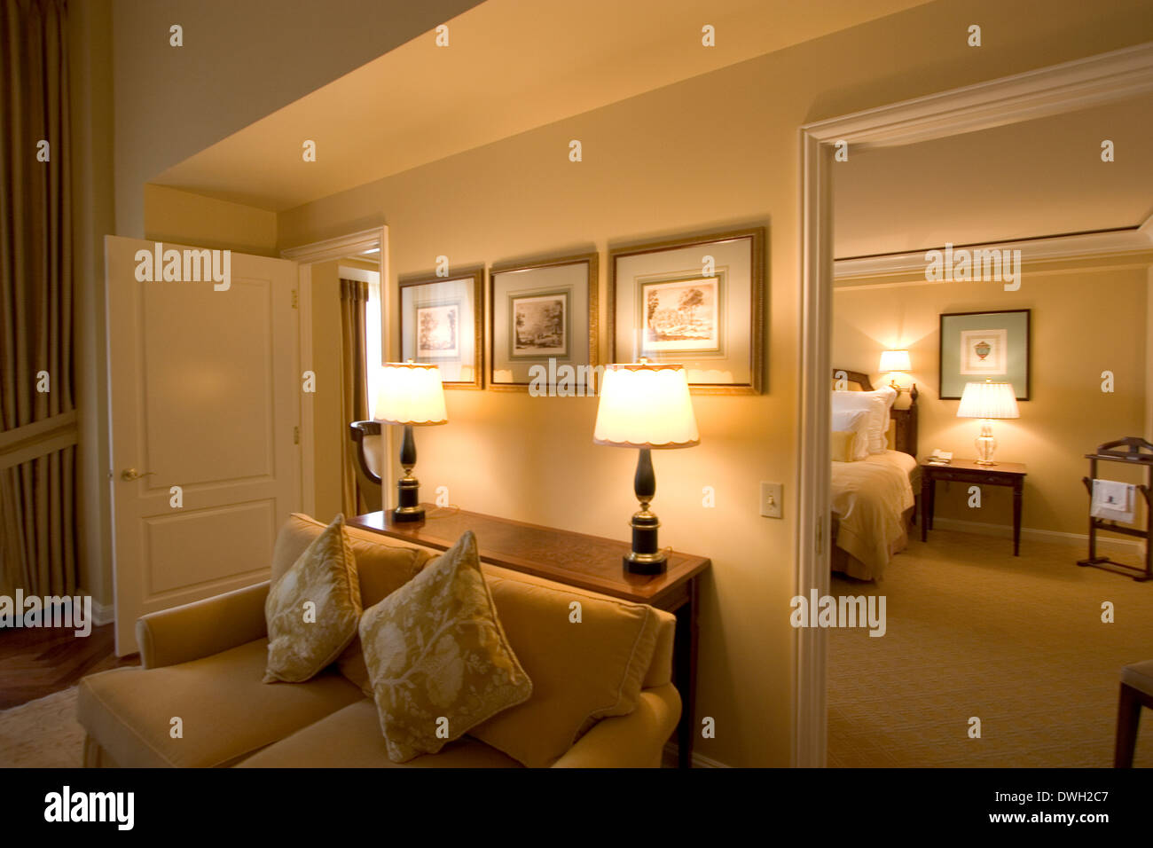 A suite at the AAA Five Diamond Ritz Carlton Lake Las Vegas resort ...