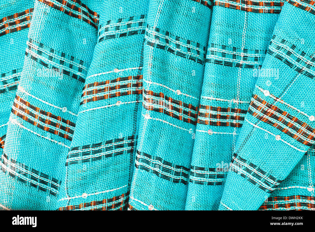 Blue cotton fabric as a background image Stock Photo - Alamy
